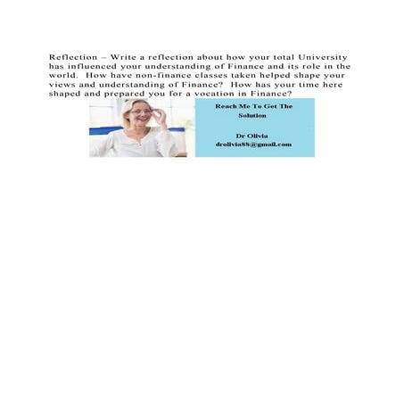 Reflection – Write a reflection about how your total University ha.docx