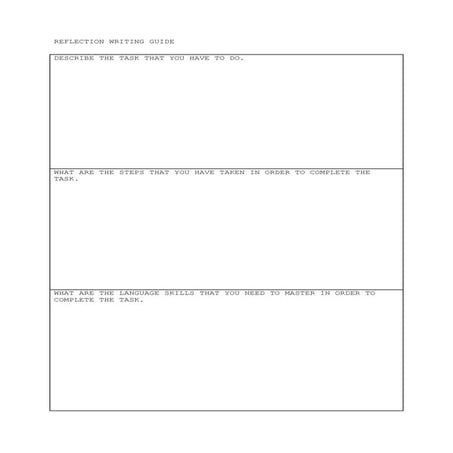 Reflection writing guide | DOCX | Homework and Study | Education
