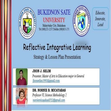 Reflective Integrative Learning | PPTX