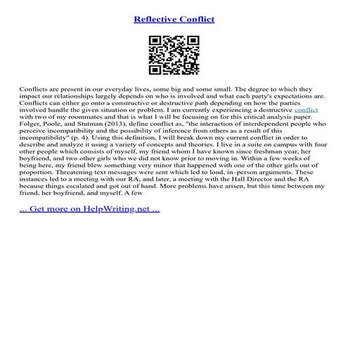 Reflective Conflict | PDF