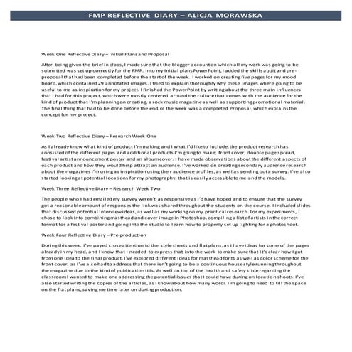 Reflective diary | DOCX