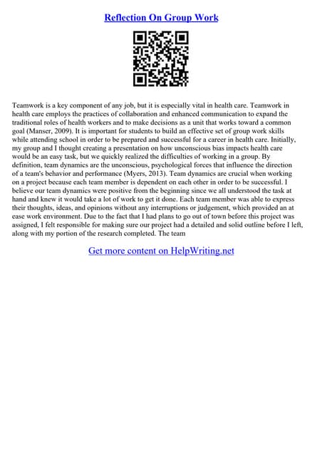 Module reflection | DOCX | Homework and Study | Education