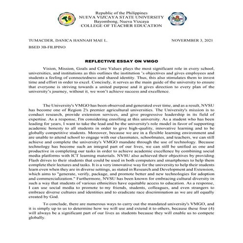 REFLECTIVE ESSAY ON VMGO_TUMACDER, DHML.pdf