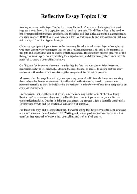 Critical Reflection Essay Example.pdf