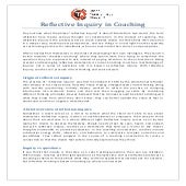 Reflective inquiry in coaching | PDF