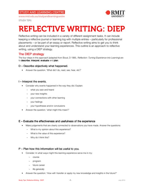 Resource 1 reflective journals | PDF