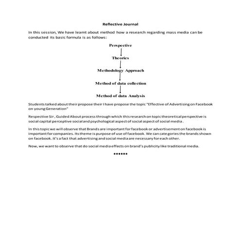 Reflective journal | DOCX