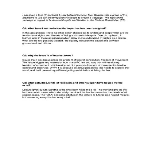 Reflective journal(personal) | PDF