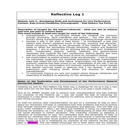 Reflective Log 1 - MHTP.docx............ | PDF
