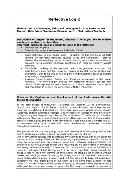 Reflective Logs4 CHARGE.docx............................ | DOCX