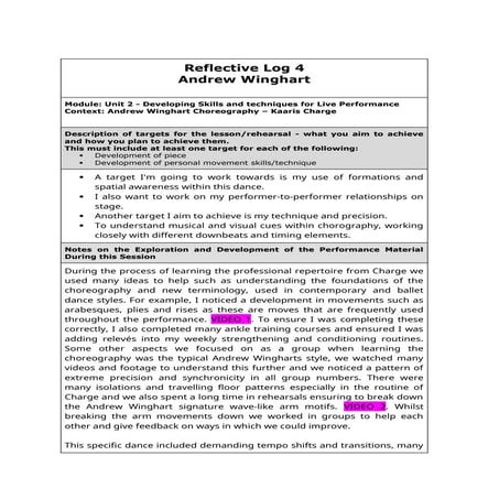 Reflective Log 4- Charge.docx........... | PDF