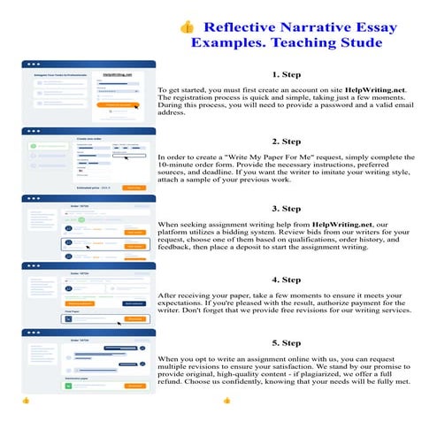 Reflective Narrative Essay Examples. Teaching Stude | PDF