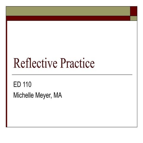 Reflective practice | PPT
