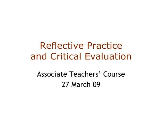 Writing as a reflective tool | PPT