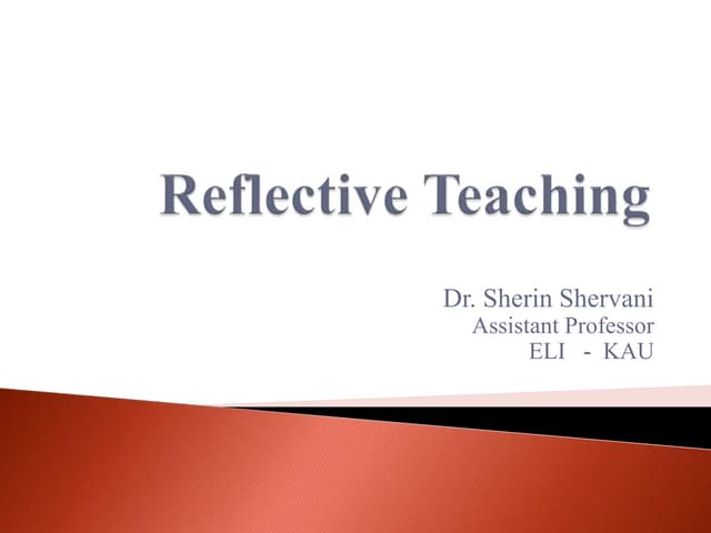 Reflective Teaching | PPTX