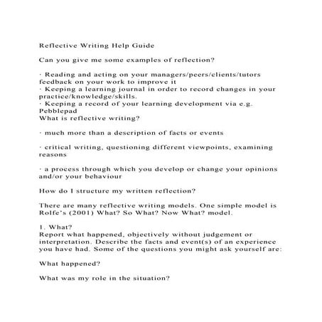 Reflective Writing Help GuideCan you give me some examples of .docx