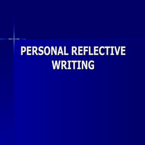 Reflective writing sg | PPT