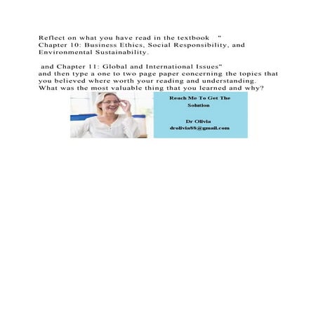 Reflect on what you have read in the textbook Chapter 10 Busin.docx ...