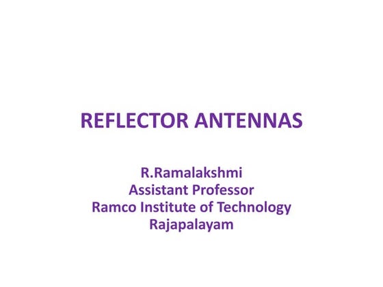 Reflector Antennas - Part 1.pdf