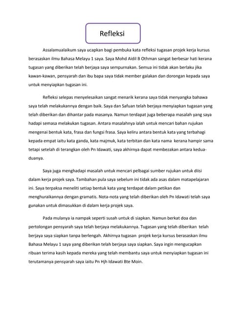 Contoh Refleksi Assignment IPG | PDF