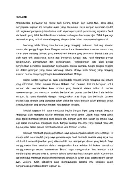 ASSIGNMENT MORFOLOGI | PDF