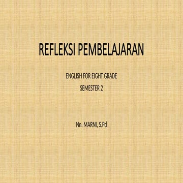 REFLEKSI PEMBELAJARAN AWAL SEMSETER 2.pptx