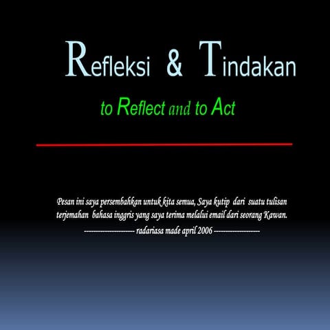 Refleksi dan Tindakan | PPT