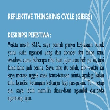 REFLEKTIVE THINGKING CYCLEE (GIBBS).pptx