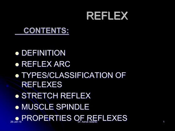 Classification of reflexes | PPT