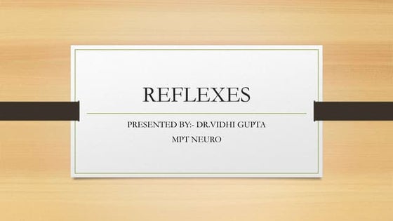 H reflex (Hoffmann's Reflex) | PPT