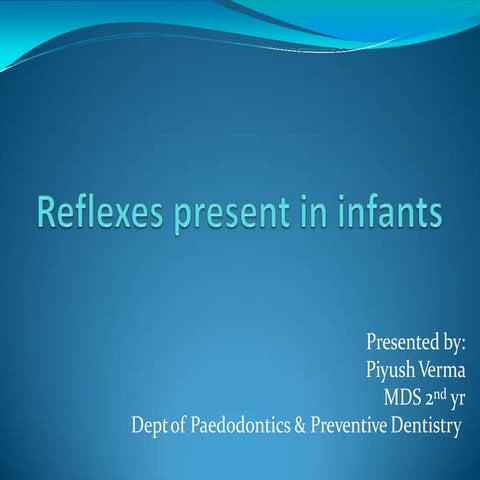 NEWBORN REFLEXES/ PRIMITIVE REFLEXES | PPTX