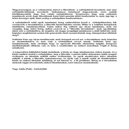 Reflexiók - Magyarországi liberális hisztéria keltés a szélsőjobb ürügyén | PDF