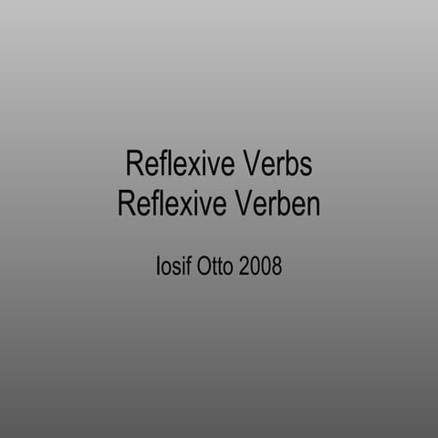 Reflexive Verbs | PPT