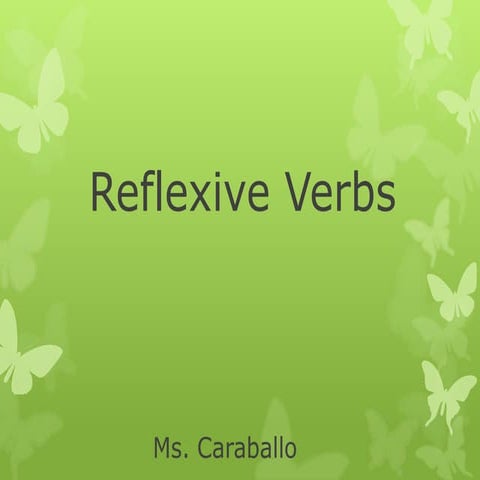 Reflexive verbs | PPT