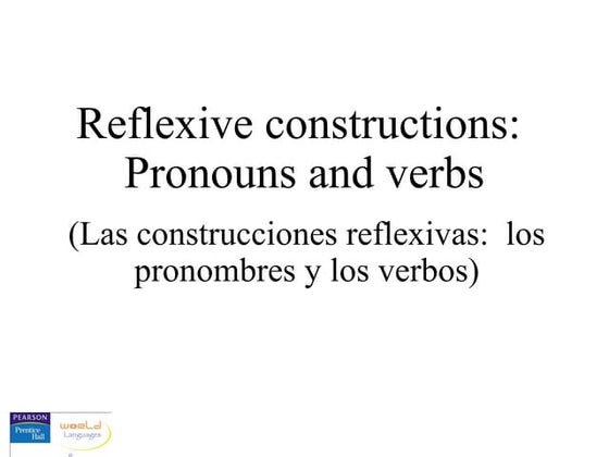 Reflexive verbs notes (intro conjugation) copy copy 2 | PPT