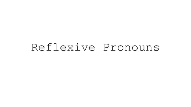Reflexive and Intensive Pronouns | PPTX