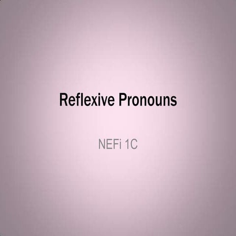 Reflexive pronouns | PPSX