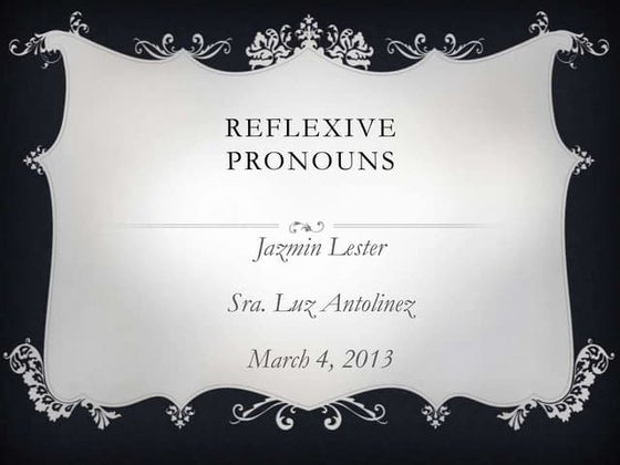 Reflexive Pronoun | PDF