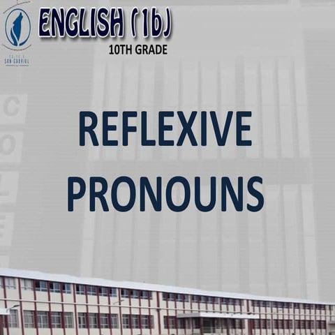 Reflexive pronouns | PPTX