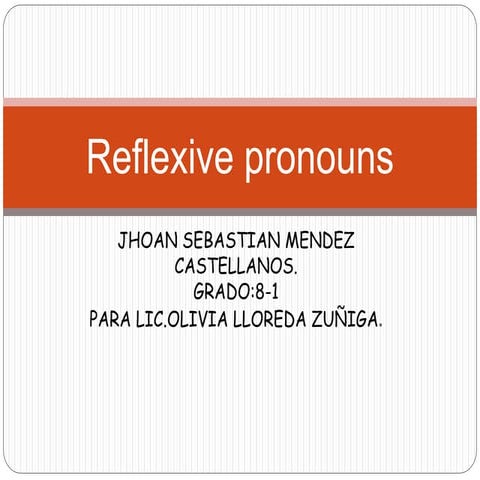 Reflexive pronouns | PPTX
