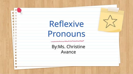 Reflexive Pronouns | PPTX