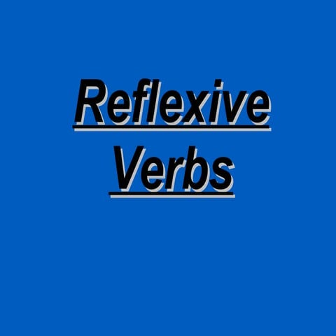 Reflexives | PPT