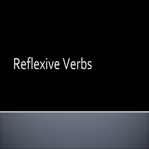 Reflexive Verbs | PPT