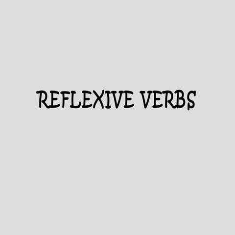 Reflexive verbs | PPT