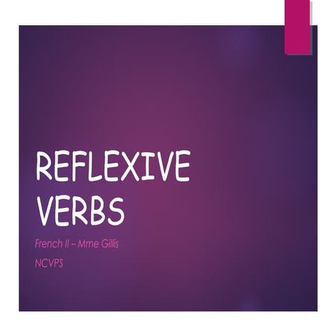Reflexive verbs | PPT
