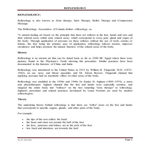 Reflexology (2) | DOCX