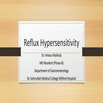 Reflux hypersensitivity | PPTX
