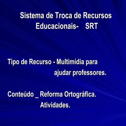 Reforma ortogr├бfica corrigida | PPT