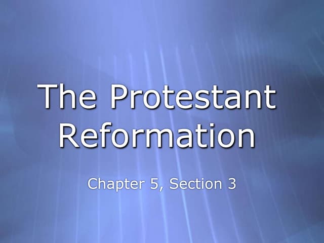 The protestant reformation powerpoint | PPT