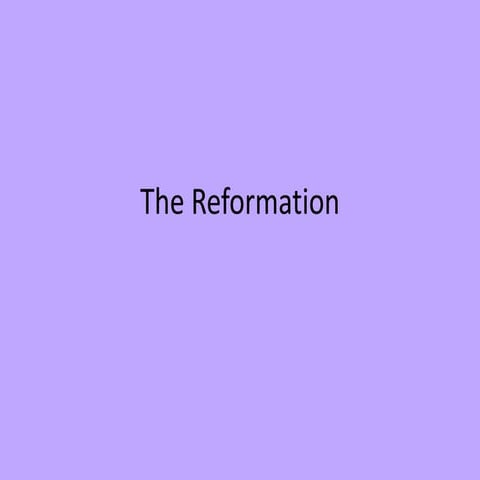 The Reformation | PPTX